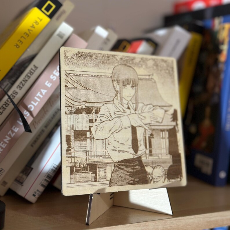 Chainsaw Man – Makima Temple Execution Scene Wooden Manga Panel | Laser ...