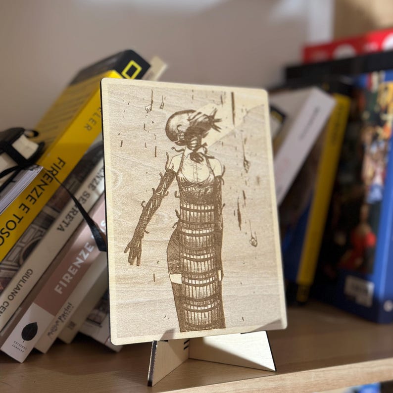 Chainsaw Man Wooden Manga Panel – Reze (bomb Devil Form) Laser Engraved ...