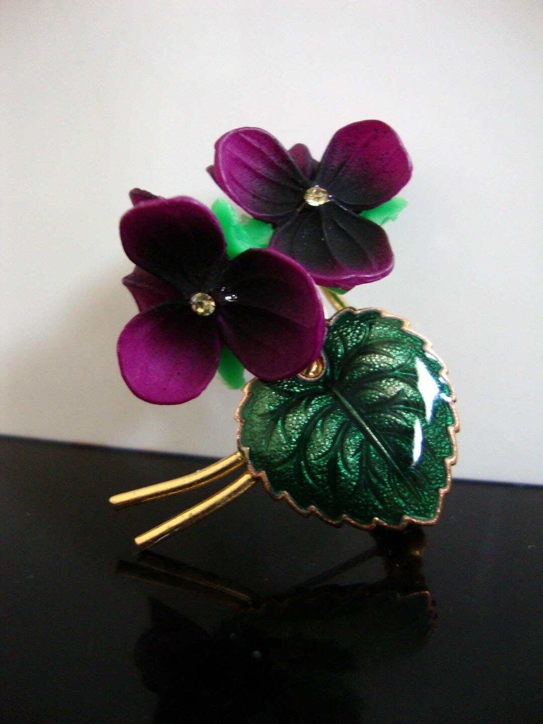 Vintage German Mid Century Violets Brooch - Etsy