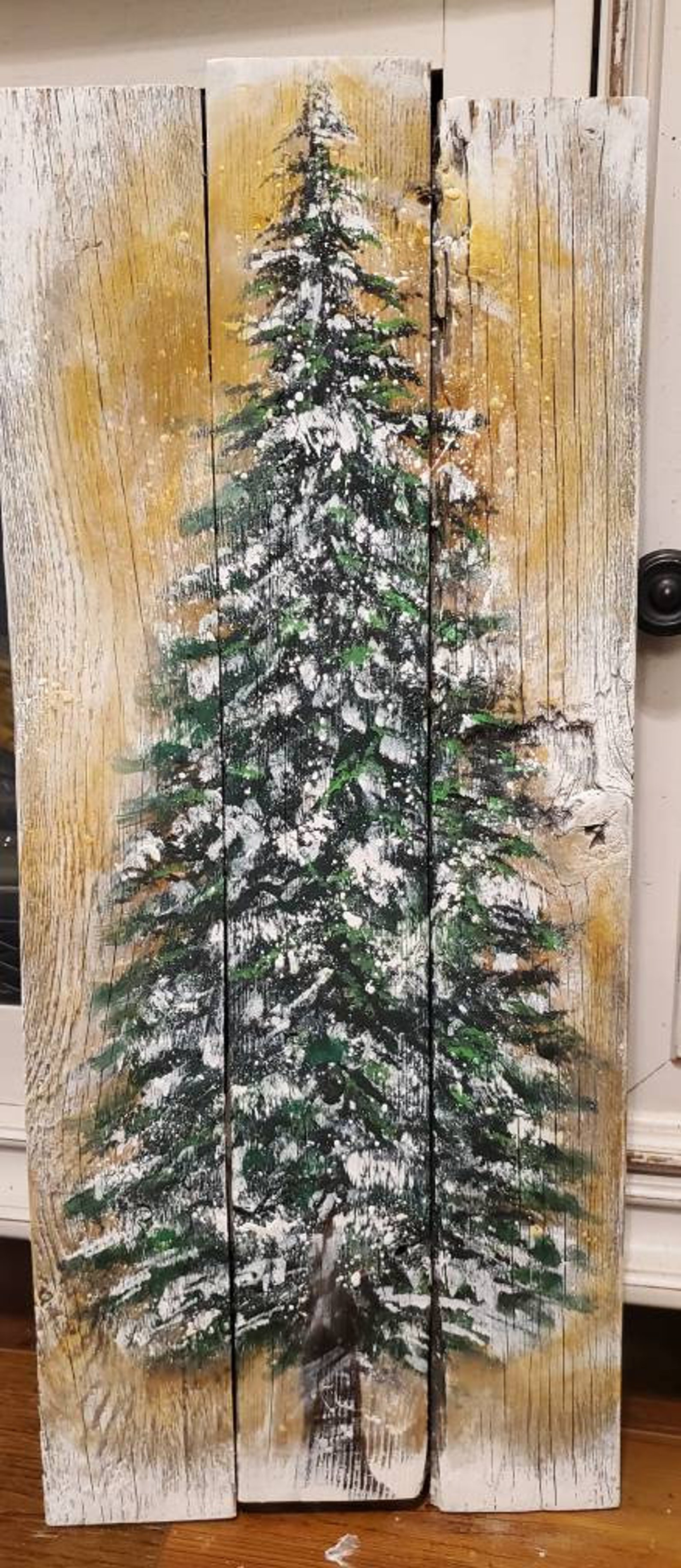 Snowy Pine Tree Winter Magic Rustic Art Home Decor Farmhouse - Etsy