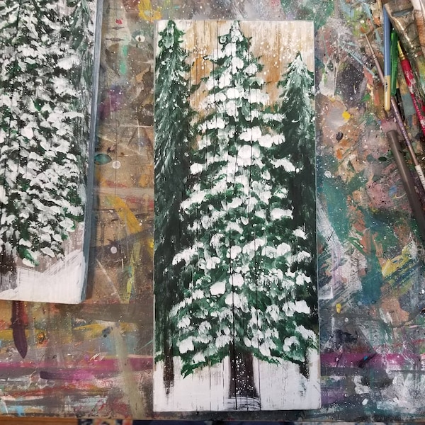 Painted Plank Art on Wood - Etsy