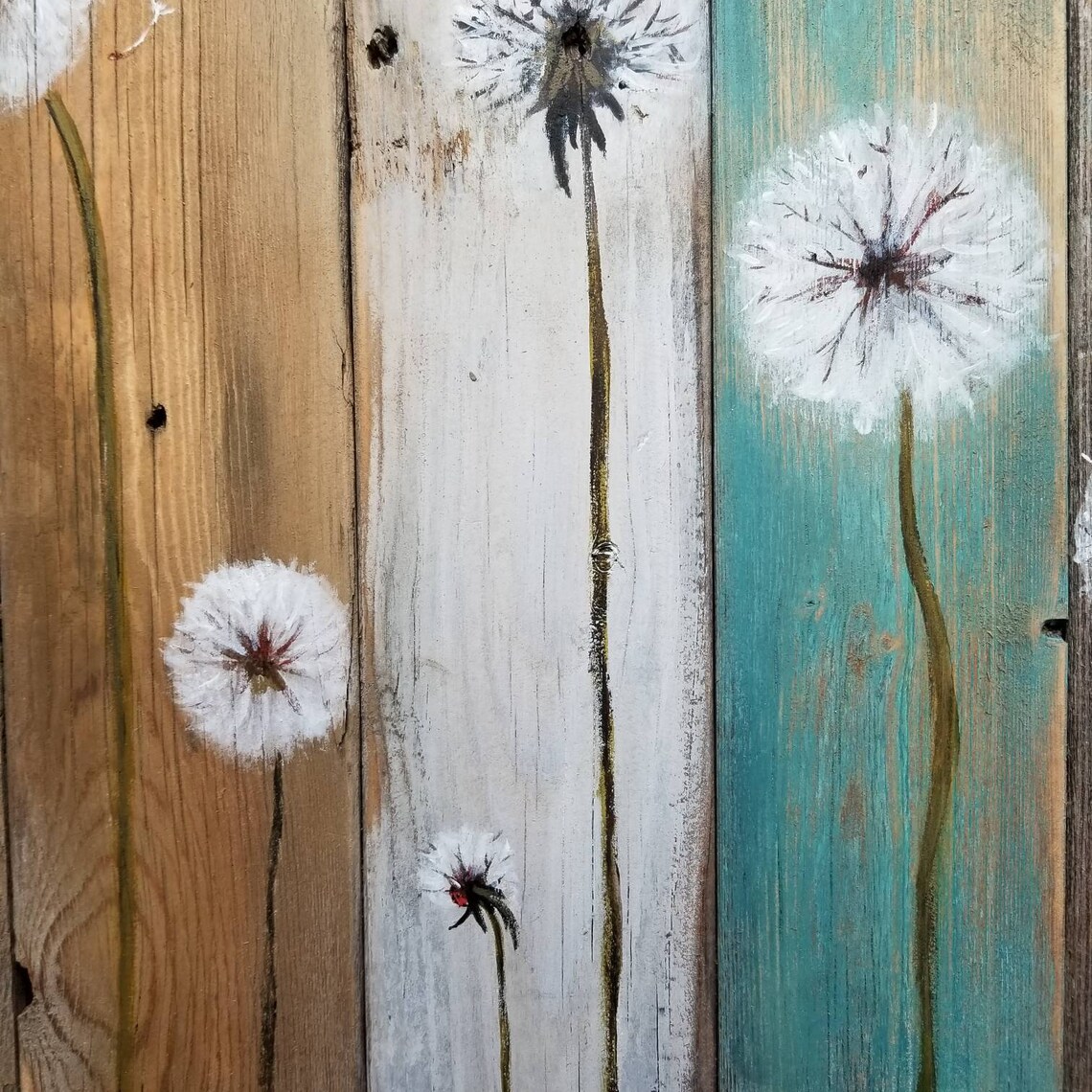 Special Made to Order Large 15x27 Dandelion Charm Painting | Etsy