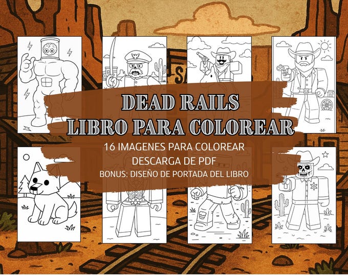 Libro para Colorear Imprimible: Dead Rails Coloring Book Printable ...