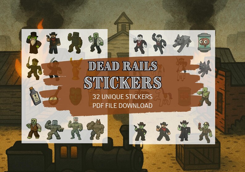 Dead Rails Stickers : 32 Different Unique Stickers - Etsy