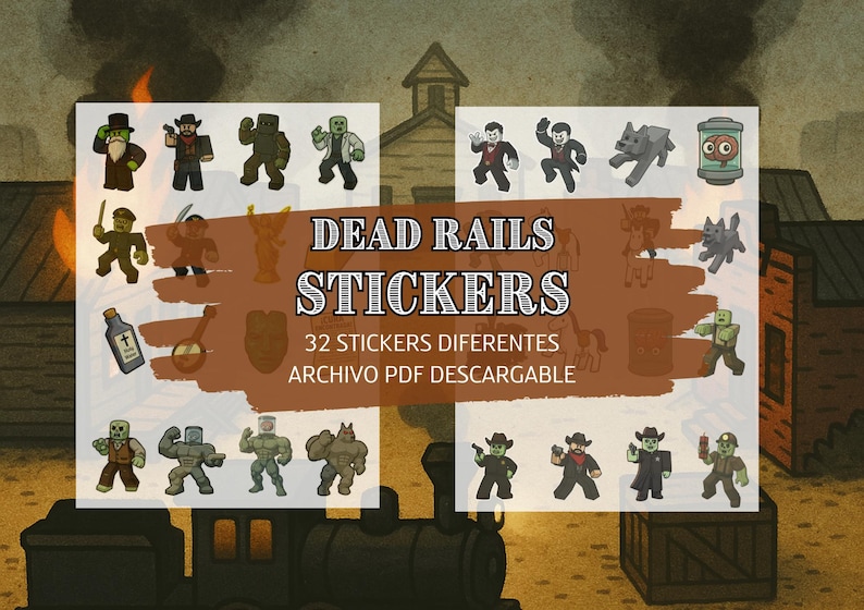 Dead Rails Stickers : 32 Stickers Diferentes Unicos - Etsy México