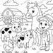 Printable 10-page Farm-animal Coloring Book—perfect for Preschool ...