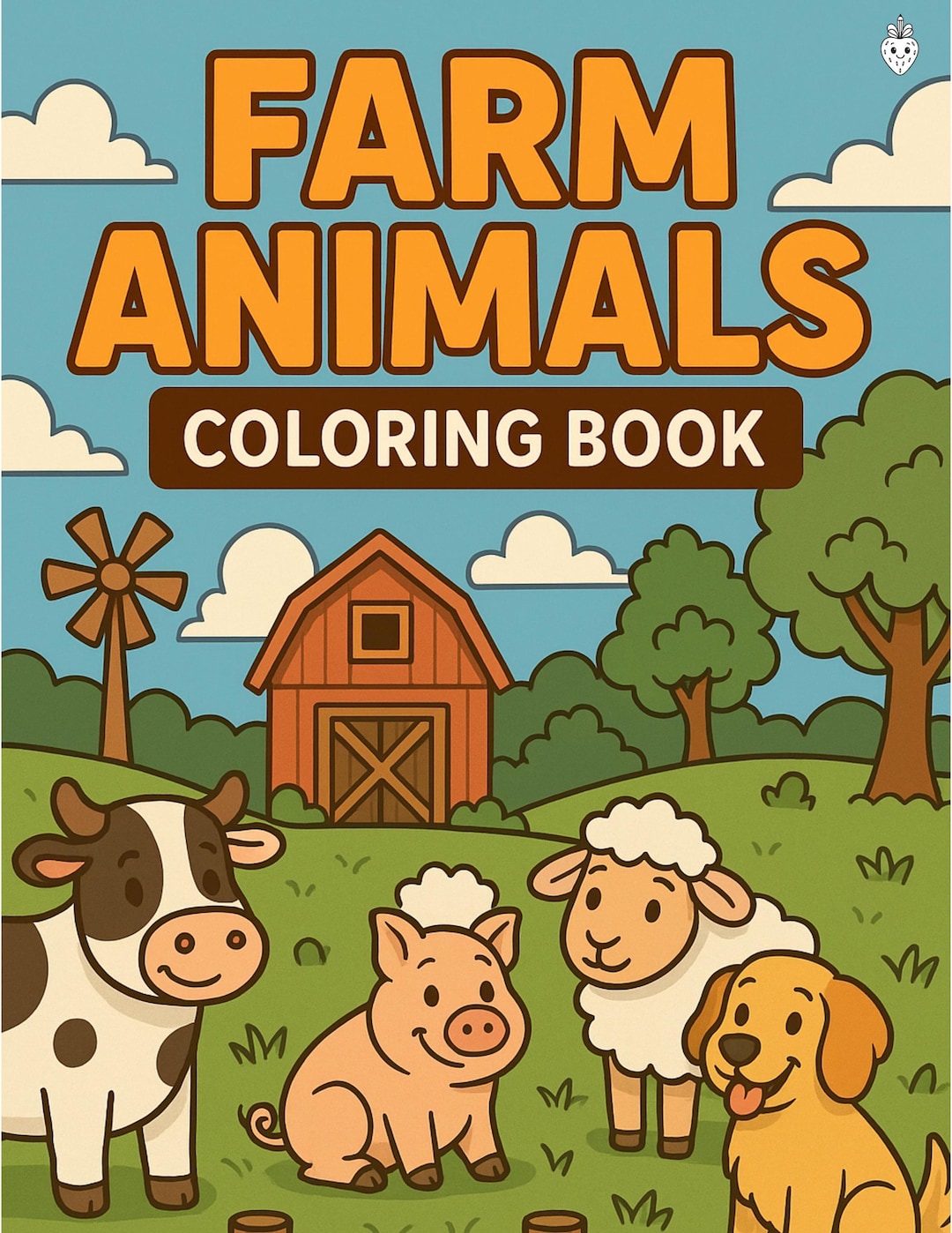 Printable 10-page Farm-animal Coloring Book—perfect for Preschool ...