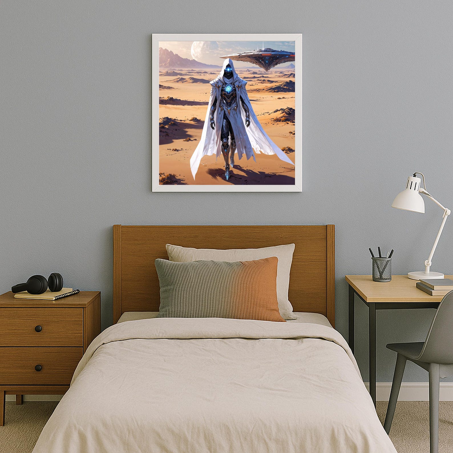 White Cloak Android, Sci-fi Fantasy Art, Sci-fi Robot Poster, Epic Sci ...