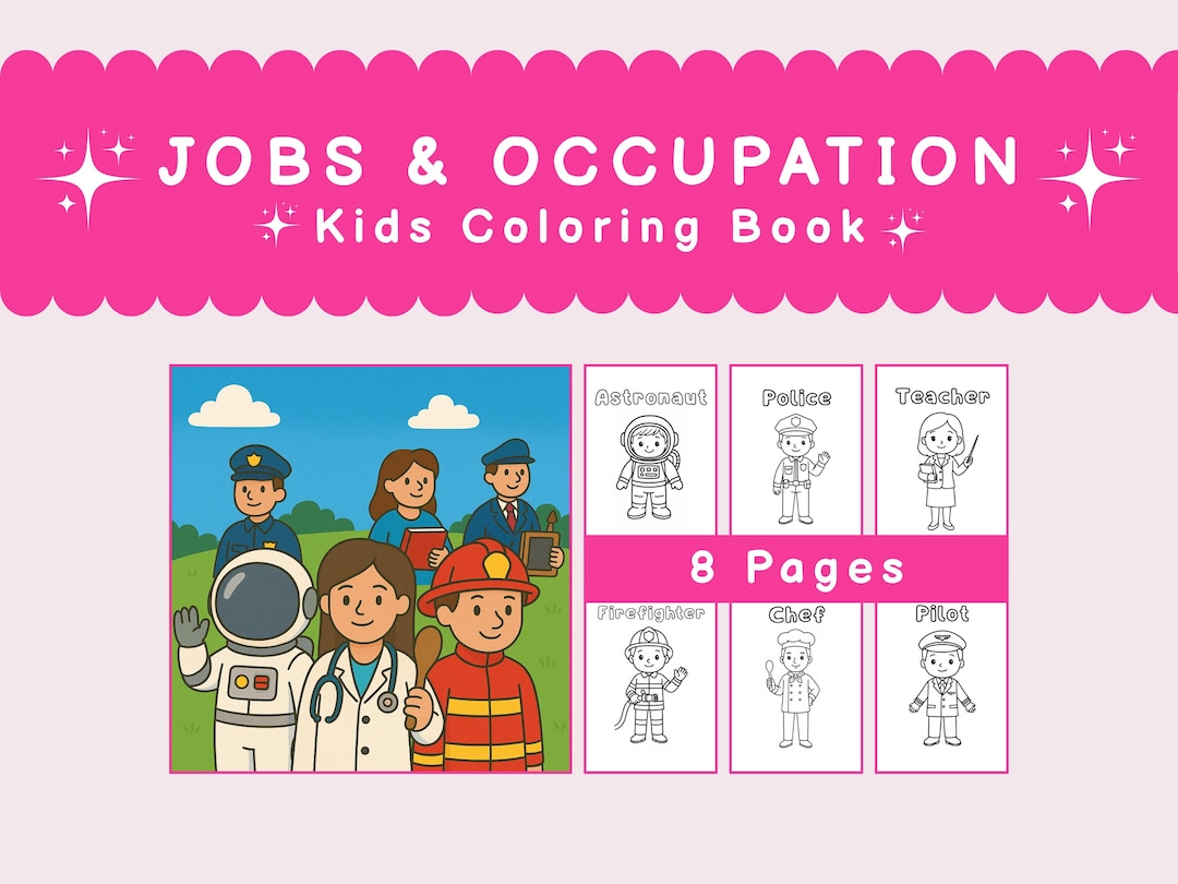 Printable Occupation Coloring Book for Kids | Fun Job Activities ...