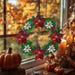 Christmas Wreath Window Suncatcher, Holy Wreath Christmas Suncatcher ...
