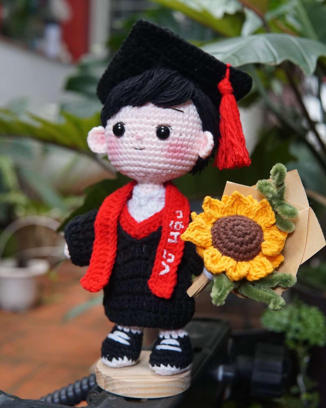 Custom Graduation Doll – Personalized Amigurumi Gift With Flower ...