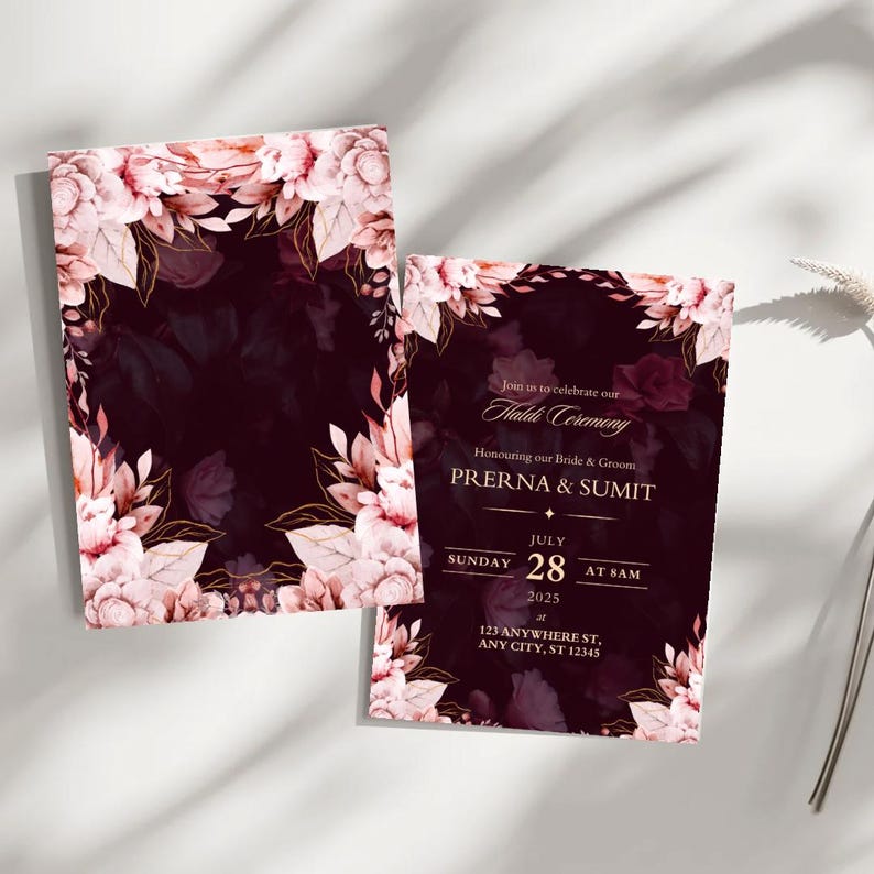 Haldi Ceremony Digital Invitation Template | Indian Wedding E-invite ...