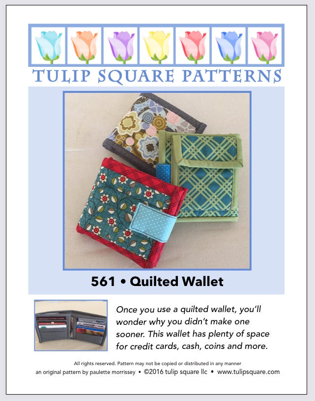 Quilted Wallet Pattern Single Fold Wallet With Coin Pocket - Etsy