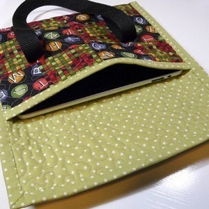 Quilted iPad Bag Sewing Pattern: Flap Top Tablet Tote (mailed Paper ...