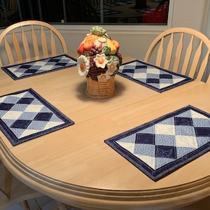 Dinner Diamonds Quilted Placemat Pattern - Digital Download by Tulip ...