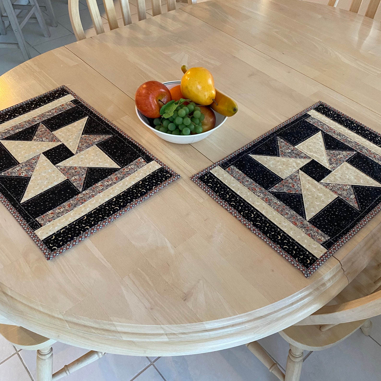 Spinning Star Quilted Placemat Pattern Digital Download by - Etsy