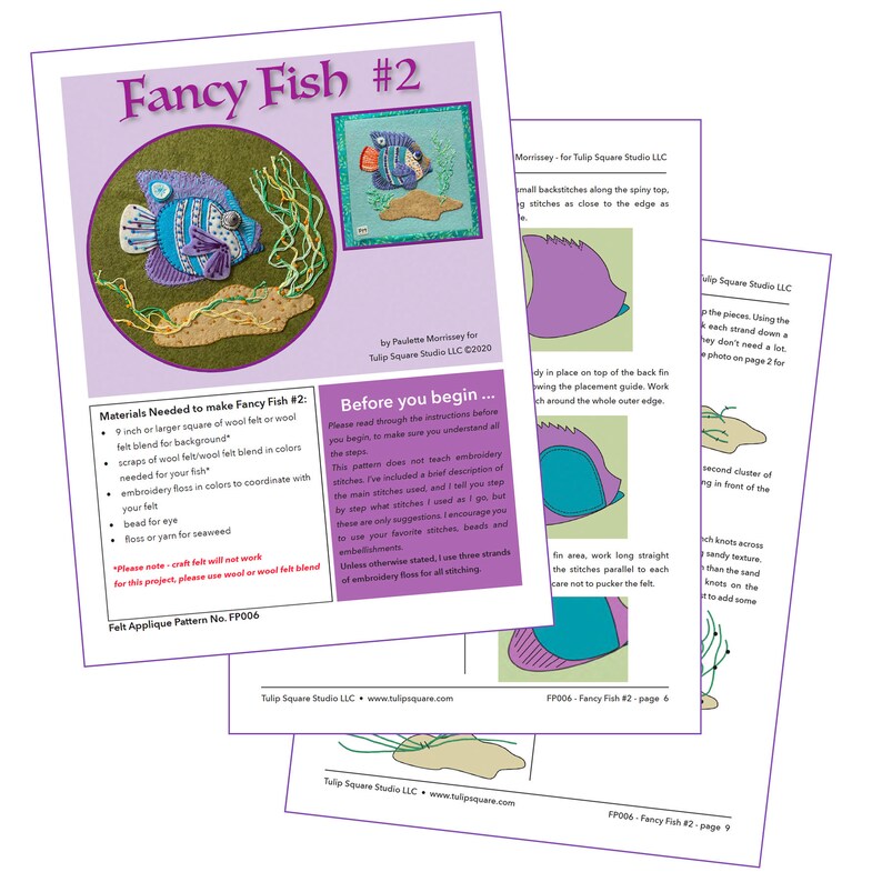 Digital Download Colorful Tropical Fish Felt Applique - Etsy