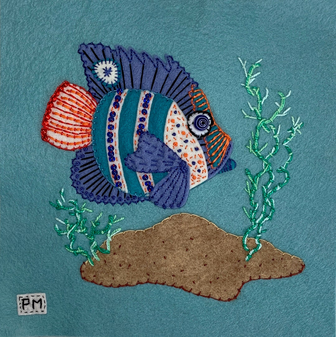 Digital Download - Colorful Tropical Fish Felt Applique Pattern - Fish ...