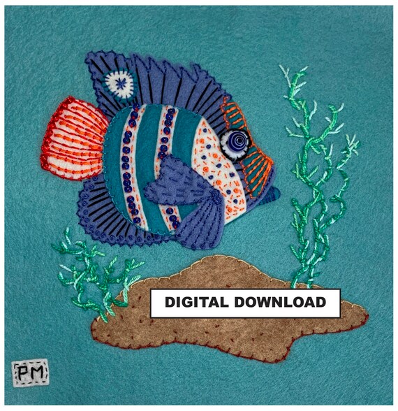 Digital Download Colorful Tropical Fish Felt Applique - Etsy