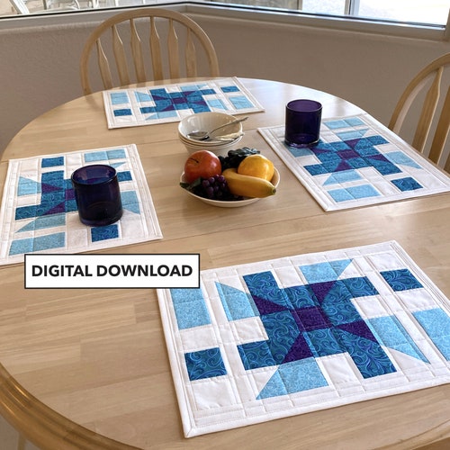 Four Square Meals Quilted Placemat Pattern Digital Download - Etsy Canada
