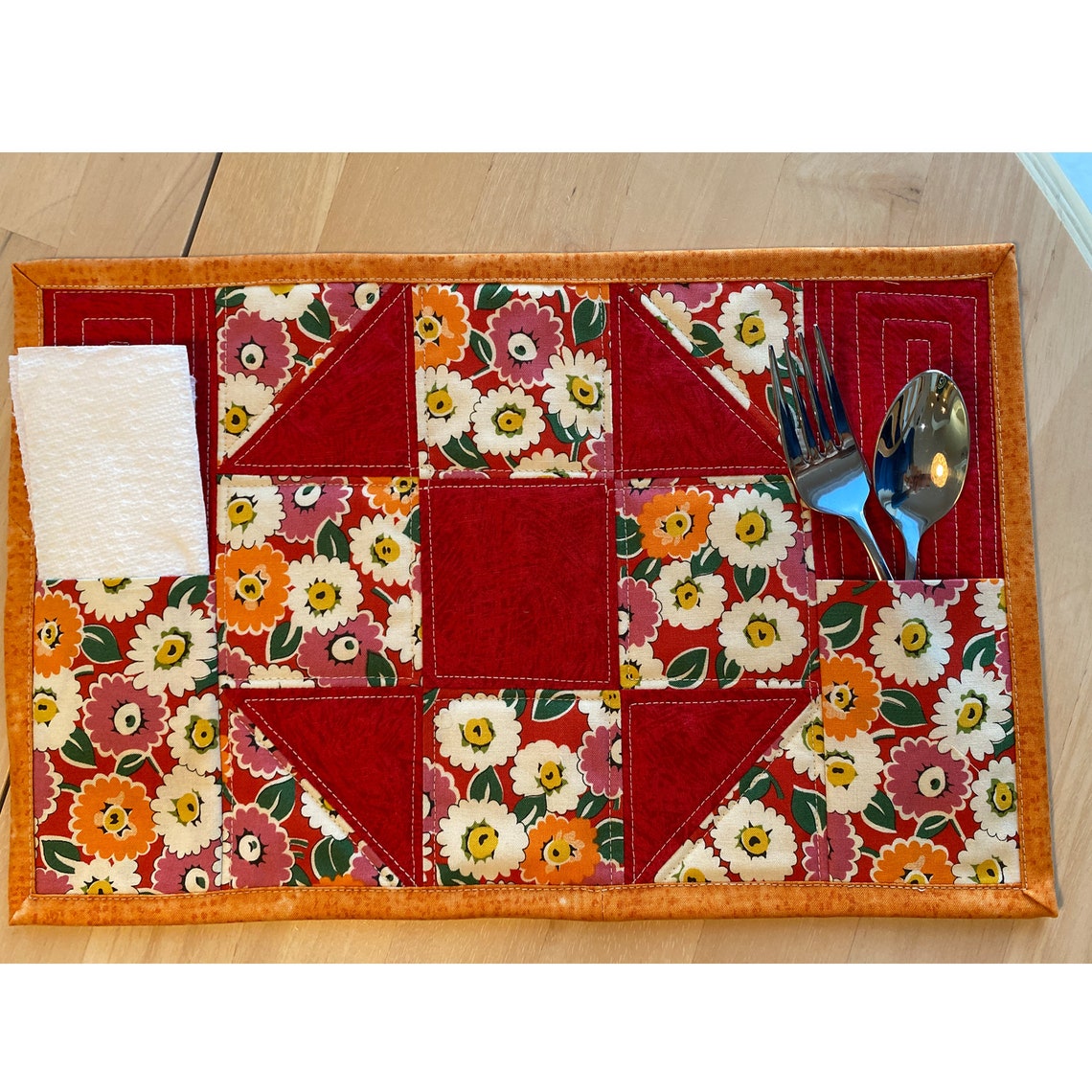 Quilted Placemat Pattern Picnic Pockets Placemats PDF | Etsy