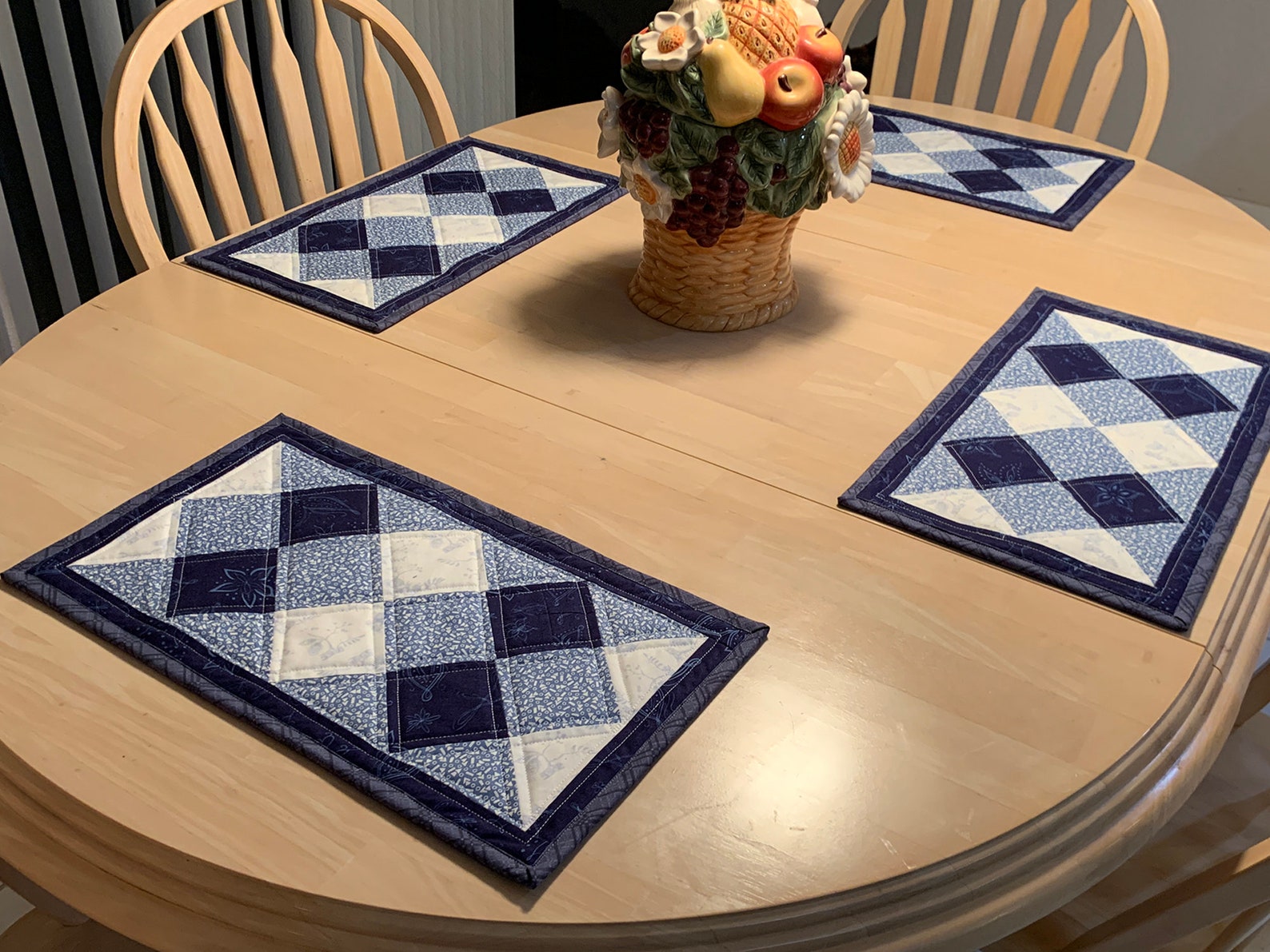 Dinner Diamonds Quilted Placemat Pattern - Digital Download by Tulip ...
