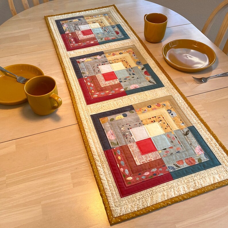 Fancy Squares Quilted Table Runner Pattern - Tulip Square Pattern #580 ...