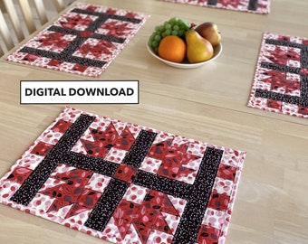 Framed Florals Quilted Placemat Pattern - Digital Download by Tulip ...
