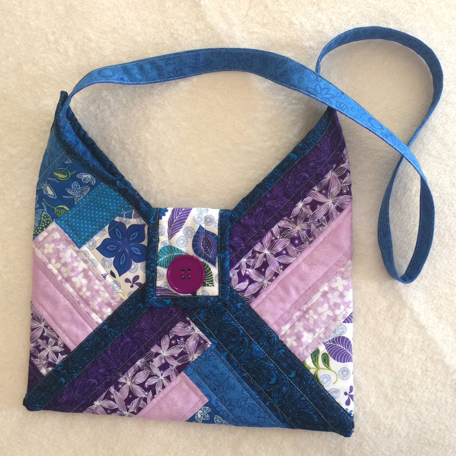 Quilted Purse Pattern 3 Block Bag Quilted Purse Scrappy - Etsy