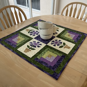 Potted Flowers Quilted Table Topper - Tulip Square Pattern #513 ...