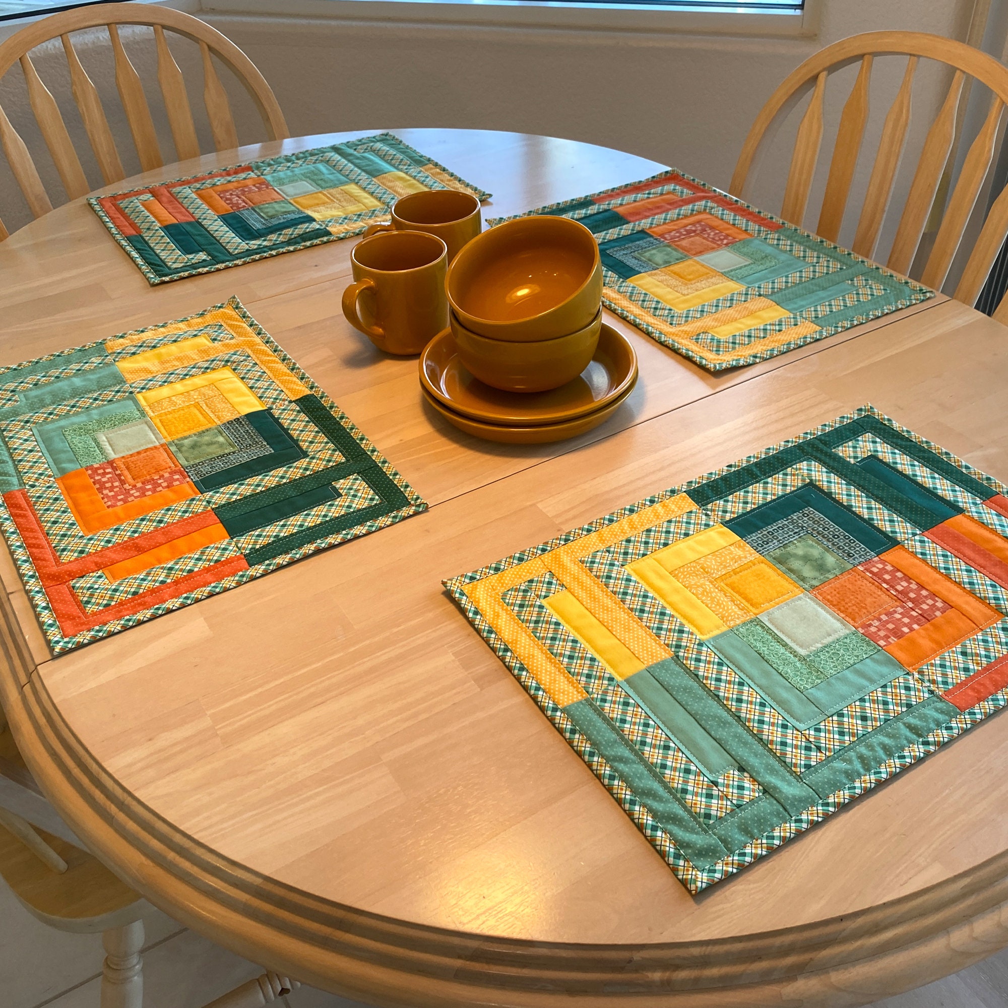Four Square Meals Quilted Placemat Pattern Digital Download - Etsy Canada