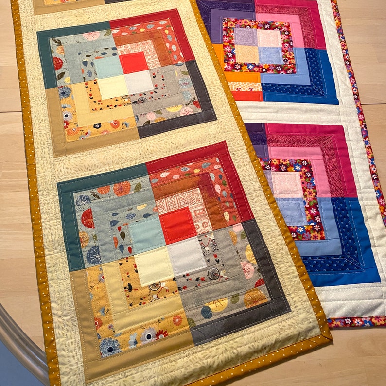 Fancy Squares Quilted Table Runner Pattern Tulip Square - Etsy