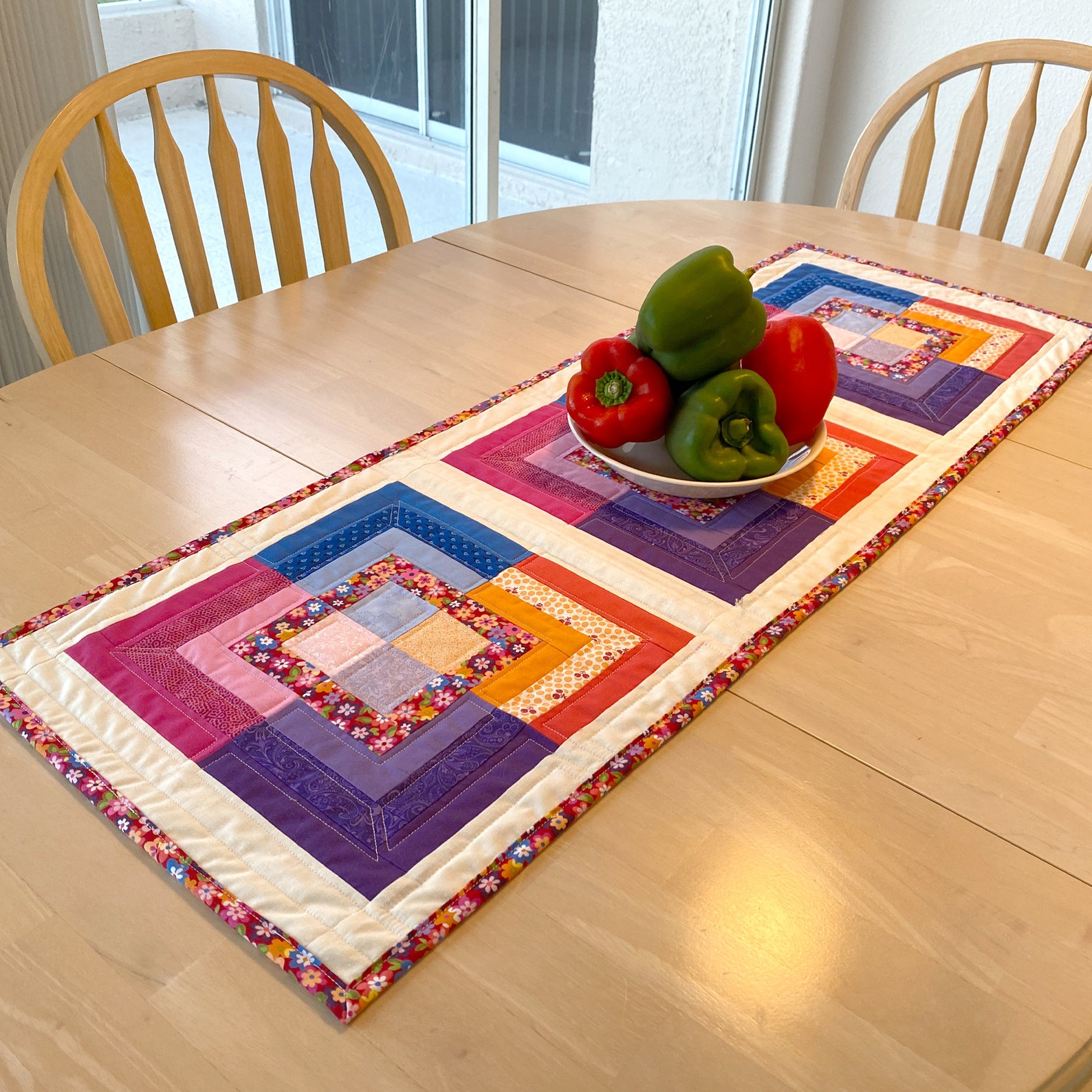 Fancy Squares Quilted Table Runner Pattern Tulip Square - Etsy