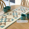 Quilted Table Runner Pattern - Random Windows Table Runner - PDF ...