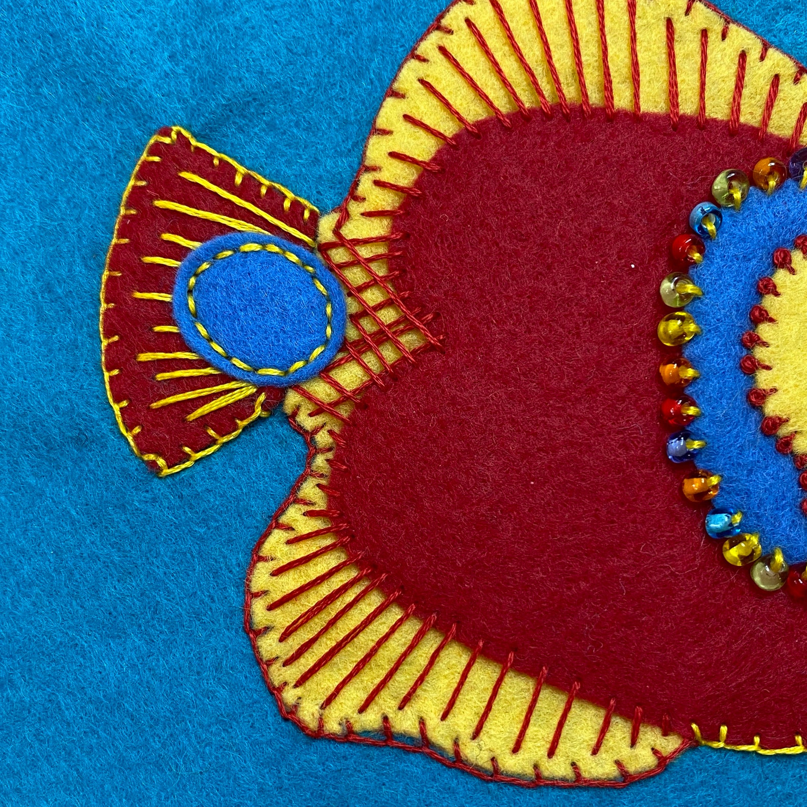 Tropical Fish Felt Applique Pattern: Colorful Wall Art (digital ...