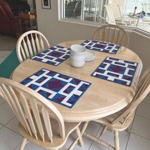 Shattered Diamonds Quilted Placemat Pattern - Quilted Placemats ...