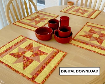 Quilted Placemat Pattern Dinner Diamonds Quilted Placemat Pattern ...