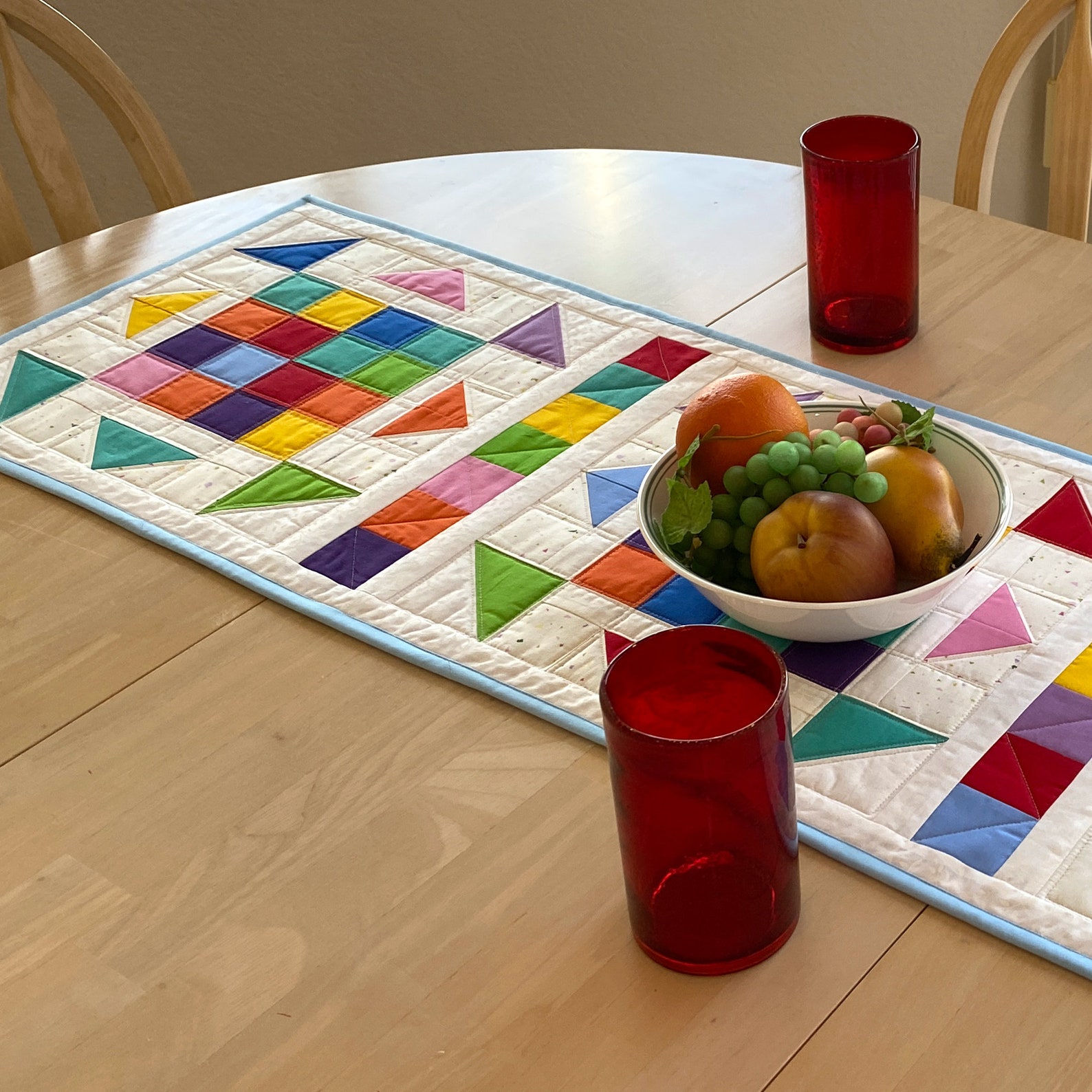 Kaleidoscope Quilted Table Runner Pattern Tulip Square - Etsy