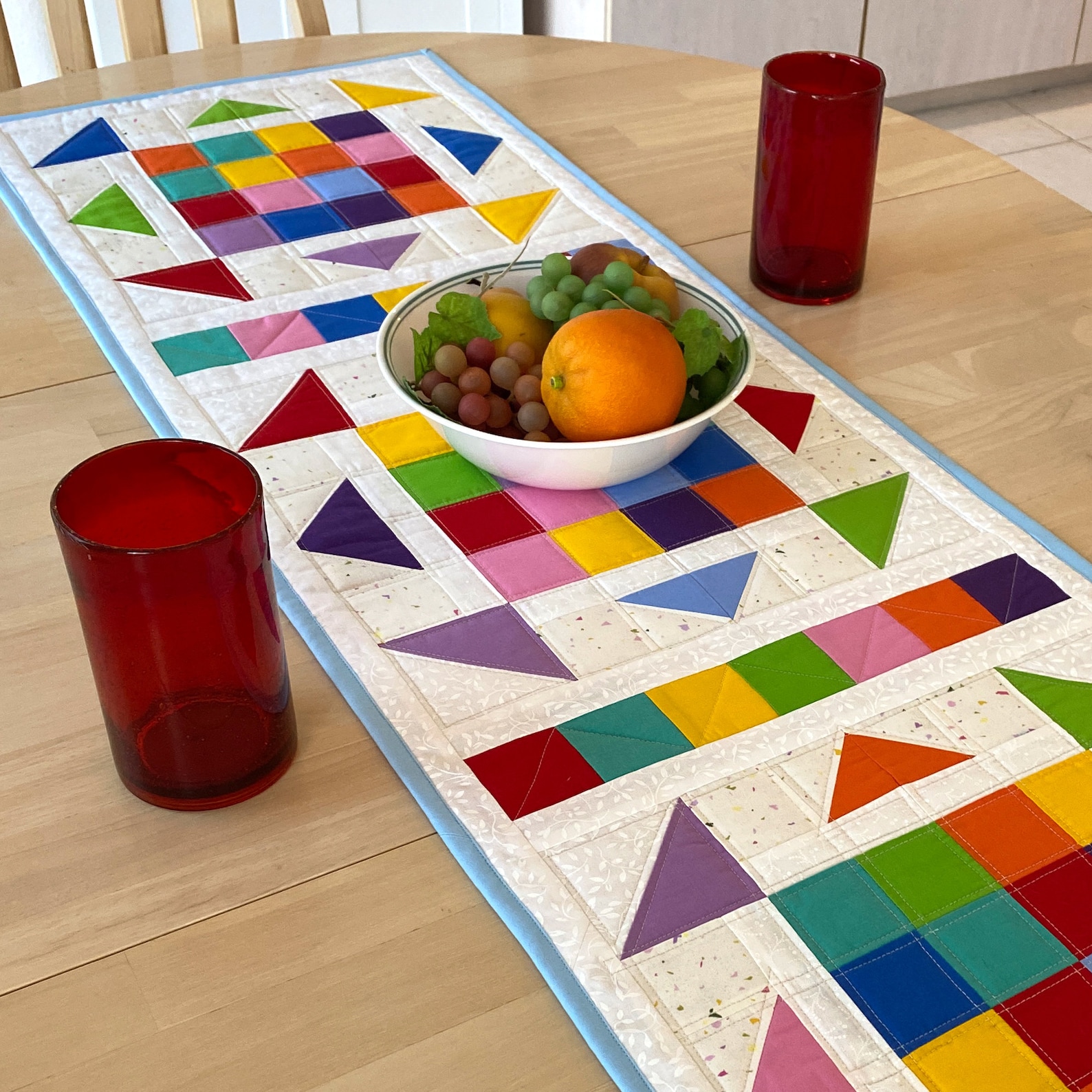 Kaleidoscope Quilted Table Runner Pattern Tulip Square - Etsy