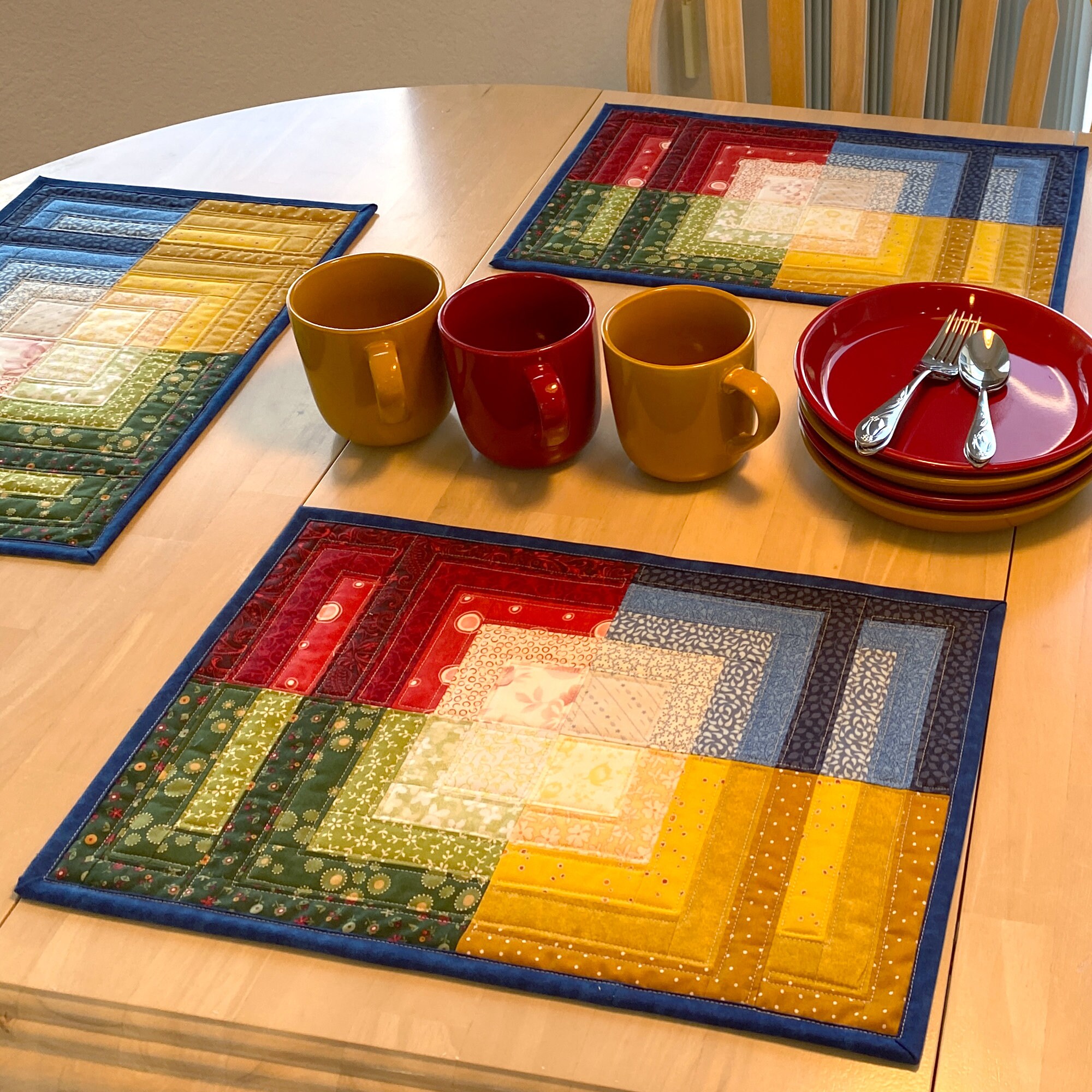 Four Square Meals Quilted Placemat Pattern Digital Download - Etsy Canada