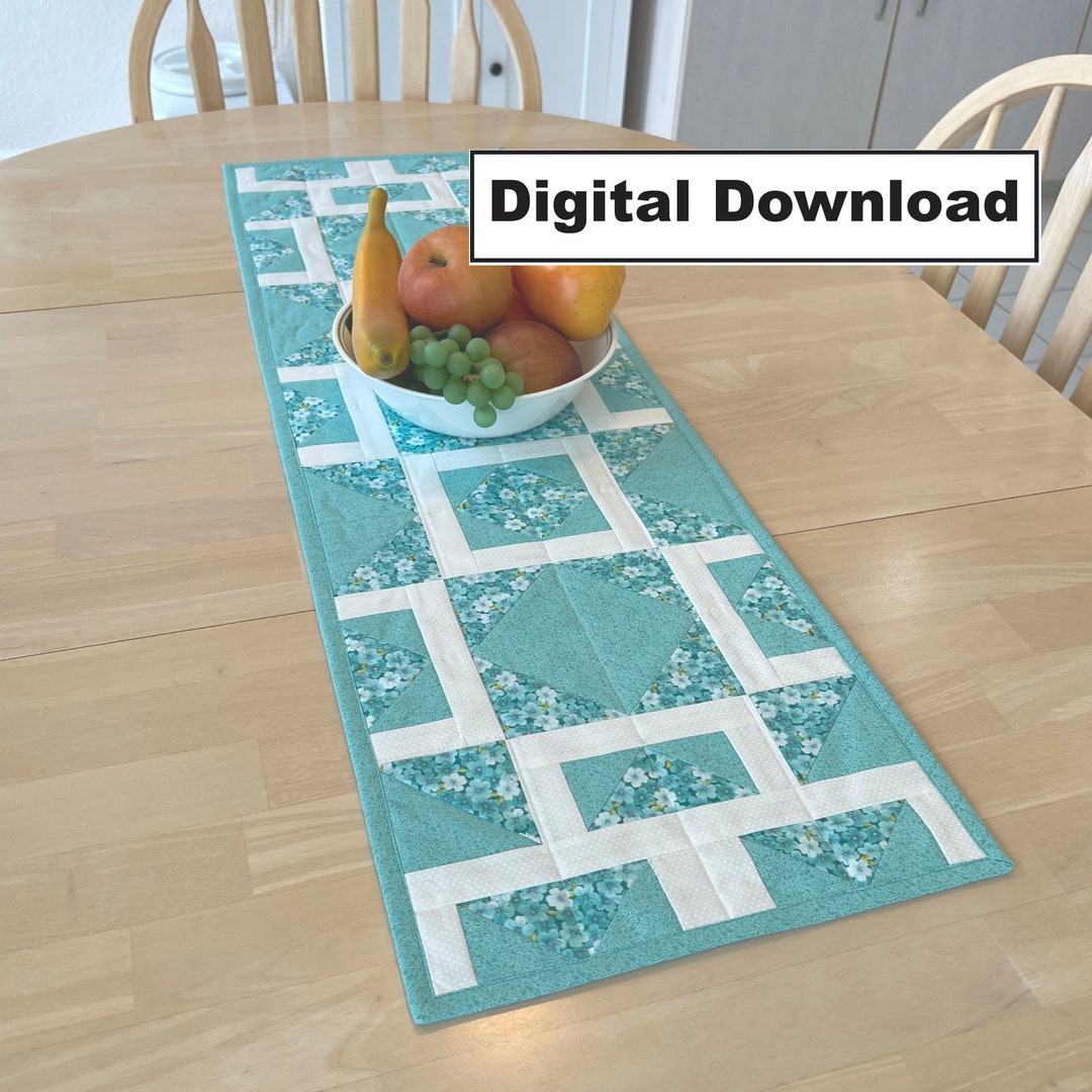 Shattered Diamonds Quilted Table Runner Pattern (digital Download) - Etsy