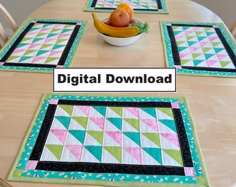 Framed Florals Quilted Placemat Pattern Digital Download by Tulip ...