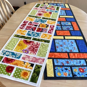 Picture Windows Quilted Table Runner Pattern - Tulip Square Pattern ...