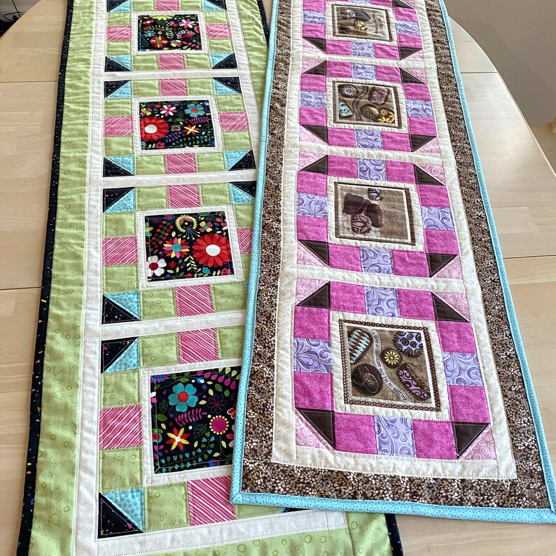 Fancy Windows Quilted Table Runner - Tulip Square Pattern #584 ...