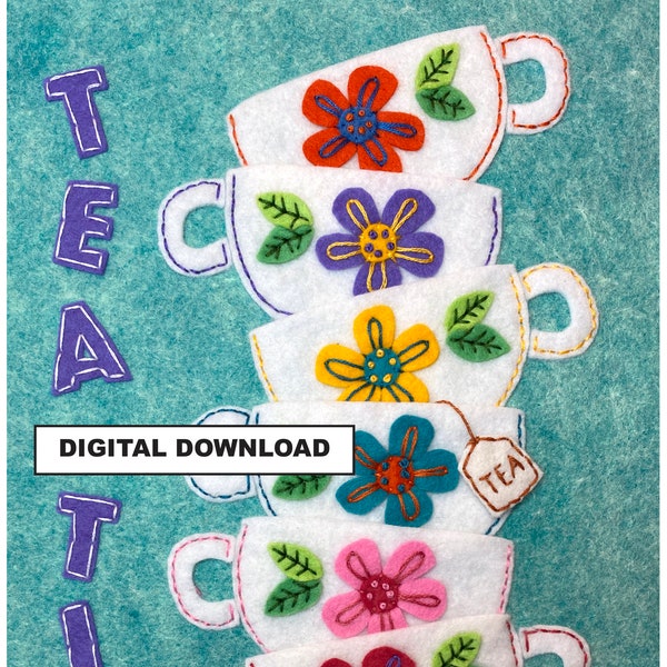 Tea Cup Applique - Etsy