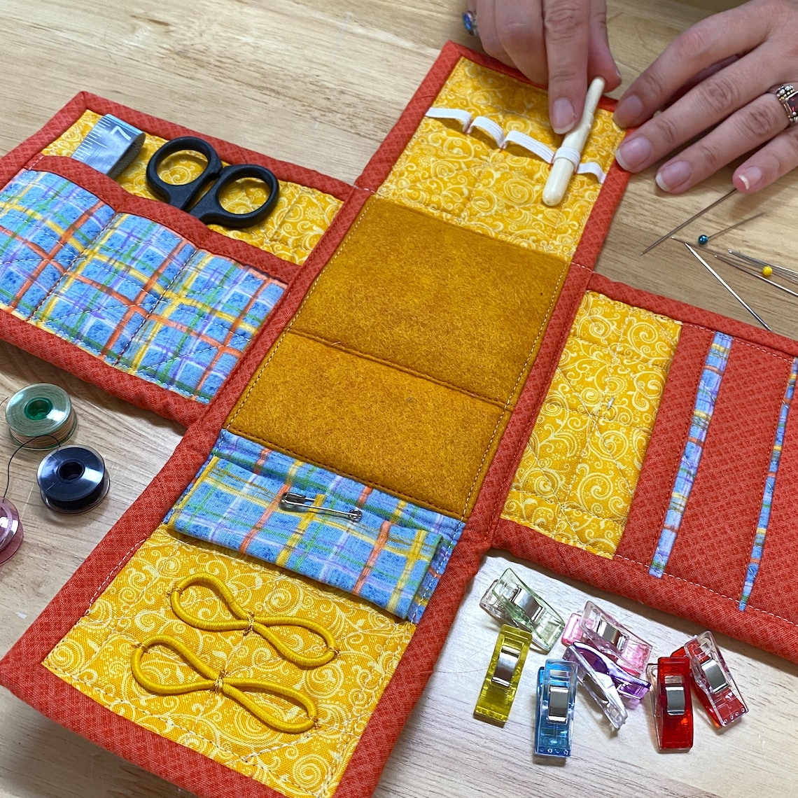 Sewing Caddy pattern Flip Fold Style Sewing Organizer PDF | Etsy