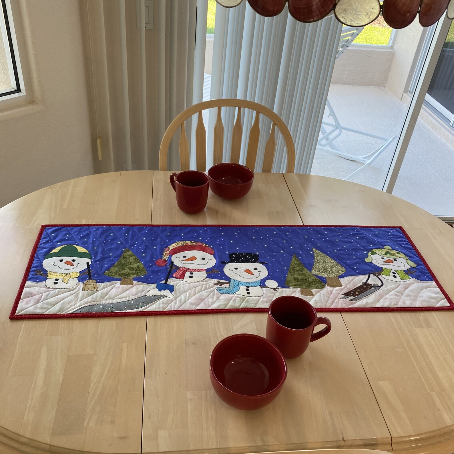 Snowman Table Runner Pattern Appliqué Snowmen Table Runner | Etsy