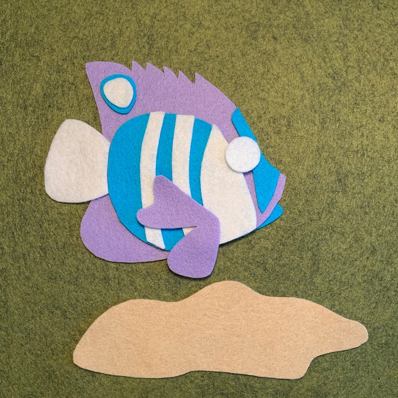 Tropical Fish Felt Applique Pattern: Colorful Wall Art (mailed Paper ...