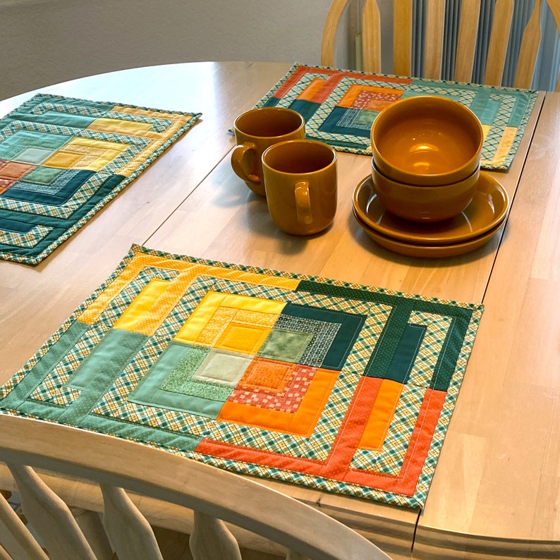 Four Square Meals Quilted Placemat Pattern - Digital Download by Tulip ...