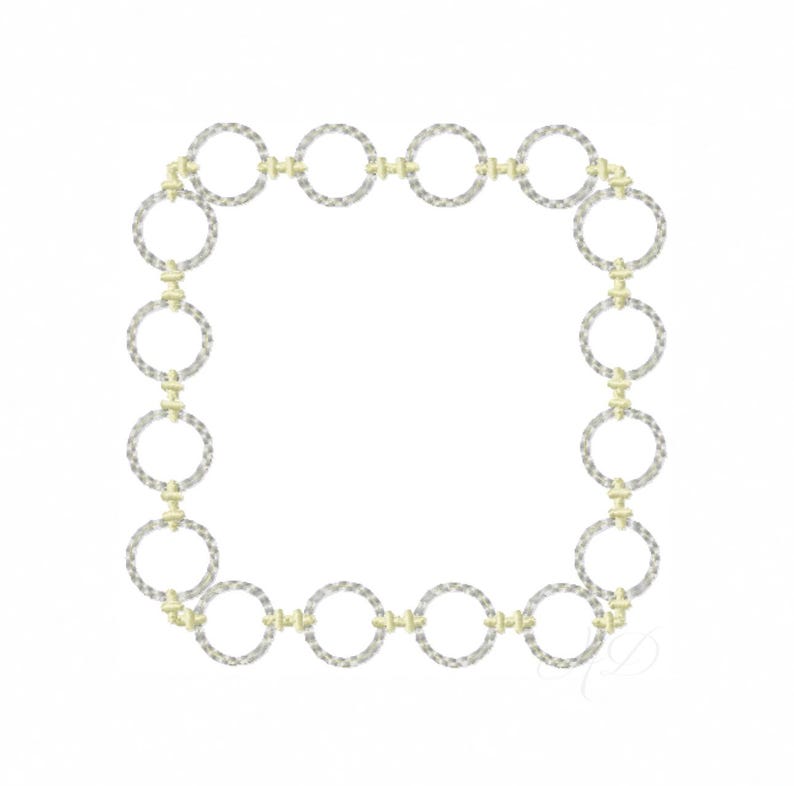Chain Link Frame Embroidery Machine Design Equestrian Original ...